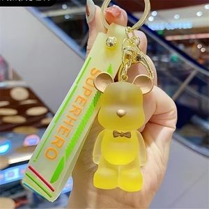 Accessories | Acrylic Bear Keychain Transparent Frosted Bowknot Bear ...